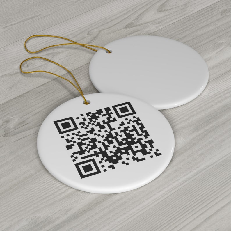 Rickroll Rick Roll QR Code Ceramic Ornament 1-pack / - Etsy