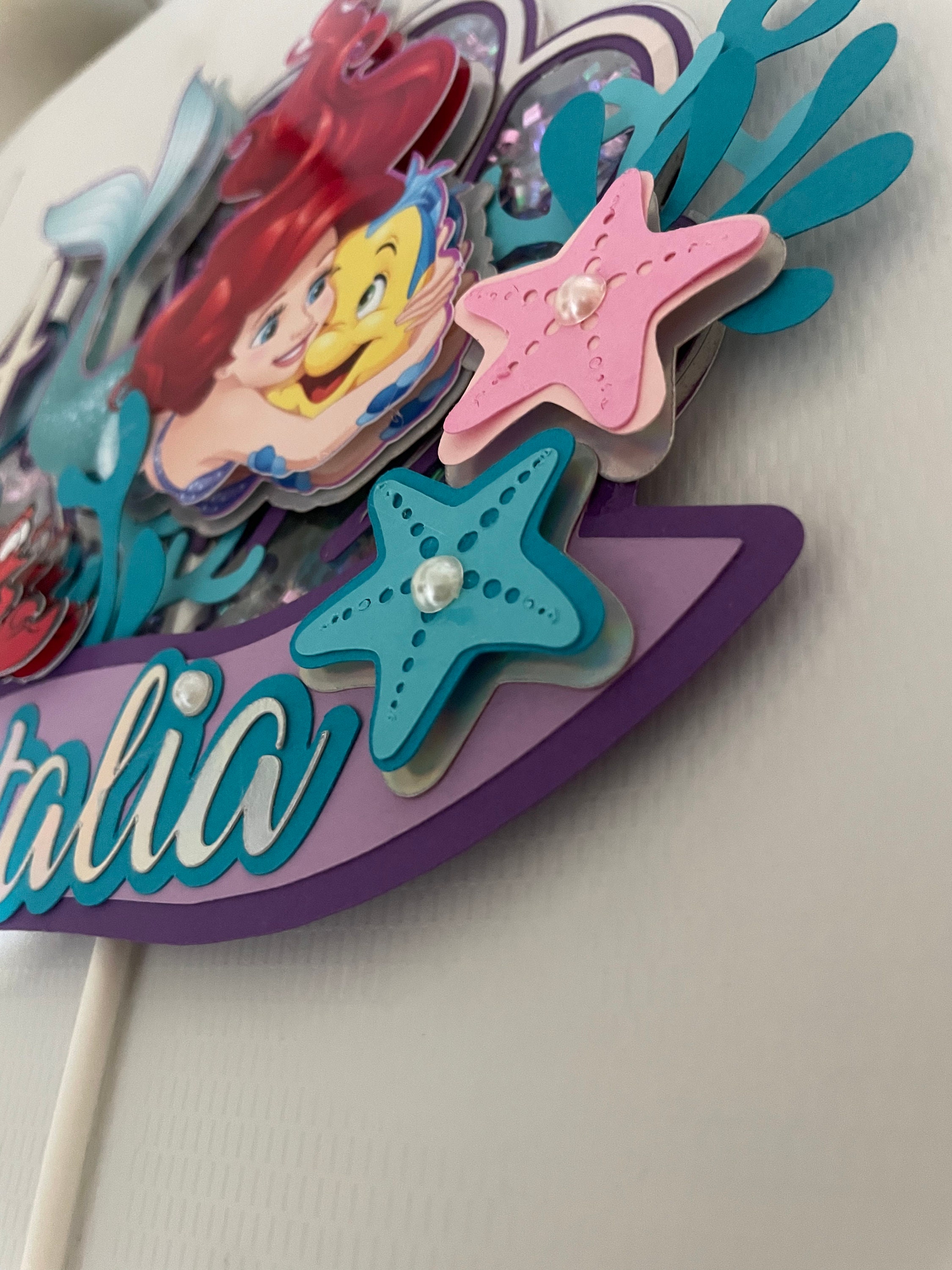 Topper de pastel de sirena Topper de pastel de sirenita Bajo - Etsy México