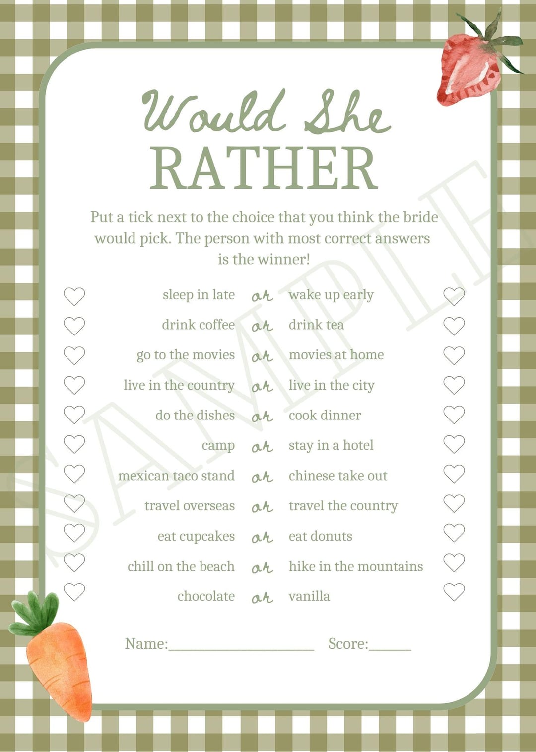 Bridal Shower Games- She's Fresh off the Market Themed - Etsy Canada