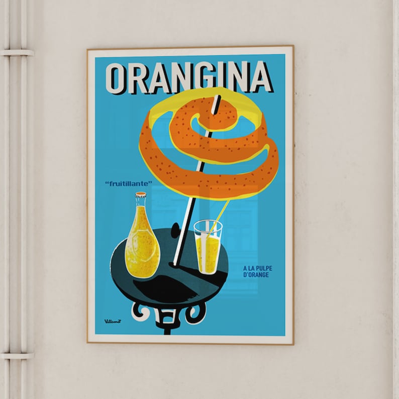 Orangina Vintage Advertising Poster 1960s - Etsy