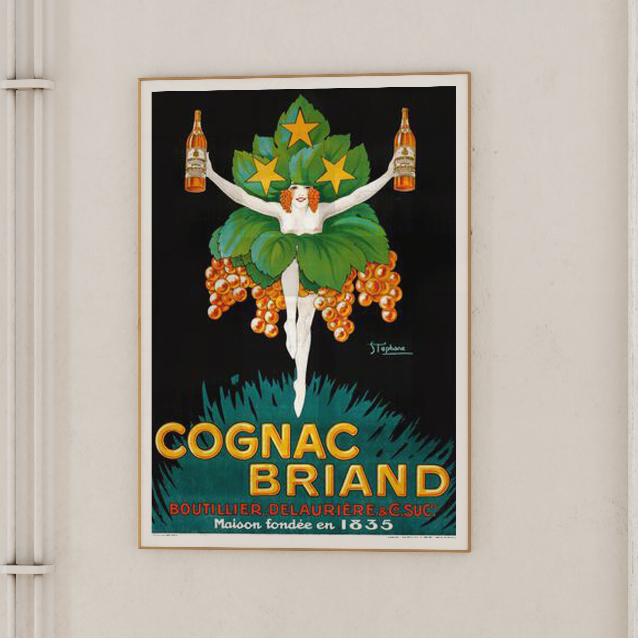 Cognac Briand Vintage Advertising Poster 1920s - Etsy