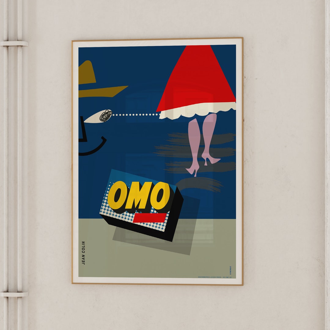 OMO Vintage Advertising Poster 1960s - Etsy