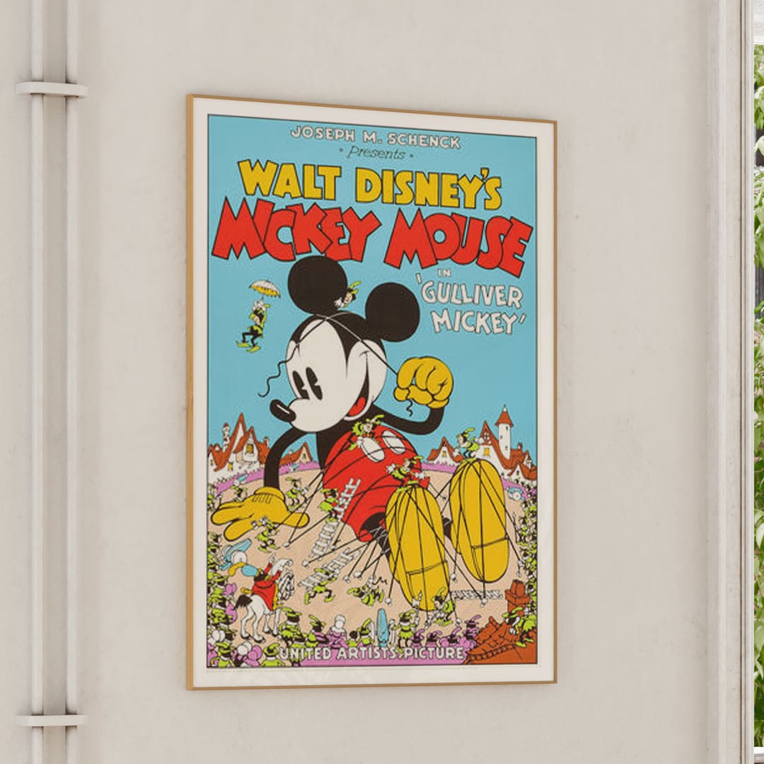 Mickey Mouse Vintage Movie Poster 1960s - Etsy