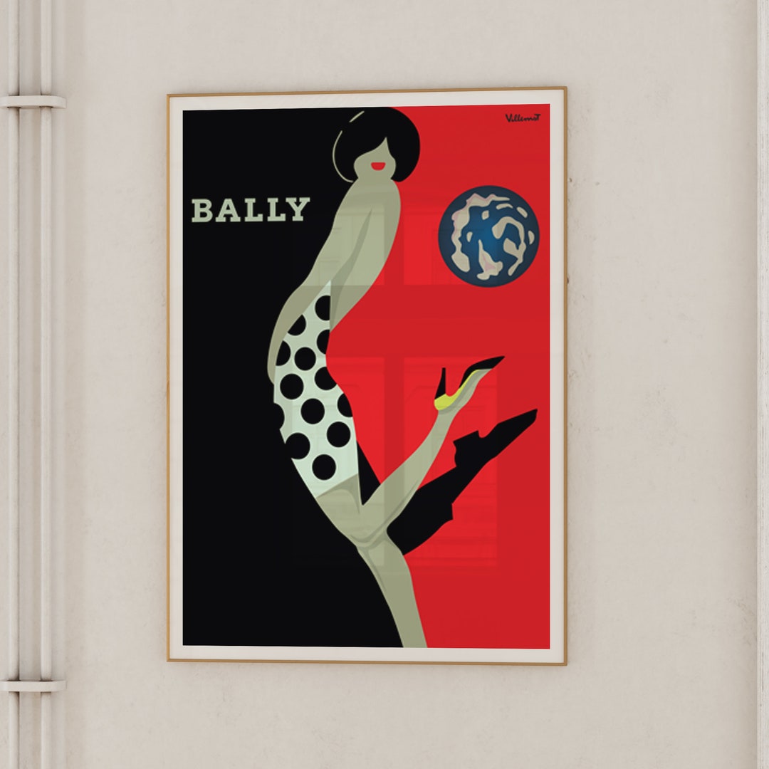Bally World Vintage Advertising Poster 1980s - Etsy