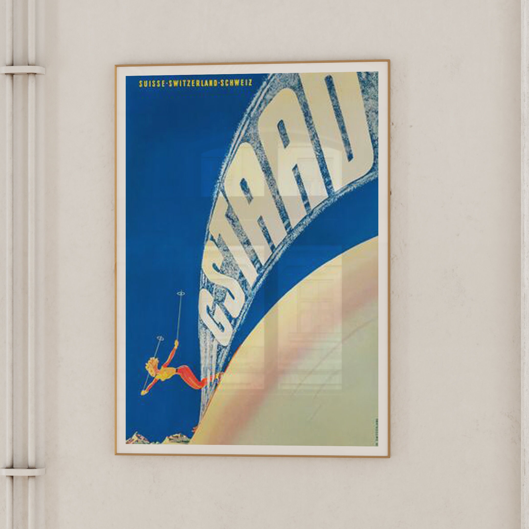 Gstaad Vintage Advertising Poster 1930s - Etsy