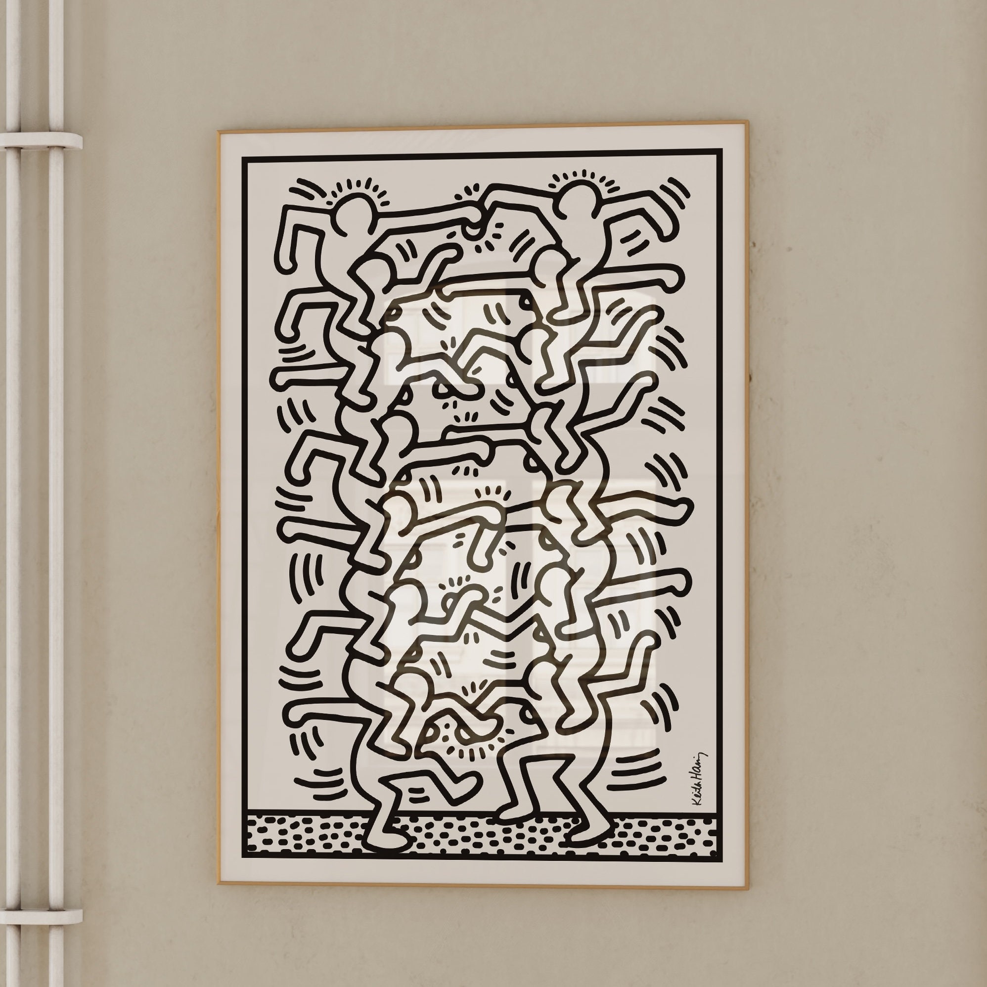 Dancers Keith Haring Vintage Art Poster 1990s - Etsy