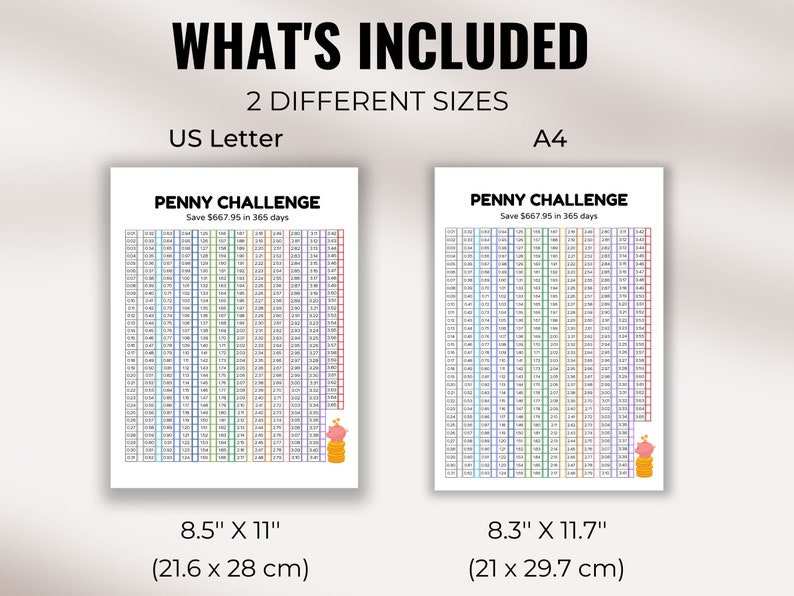 Penny Challenge 365 Penny Savings Challenge 1p Challenge - Etsy