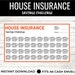 House Insurance Savings Tracker, Mini Savings Challenge Printable ...