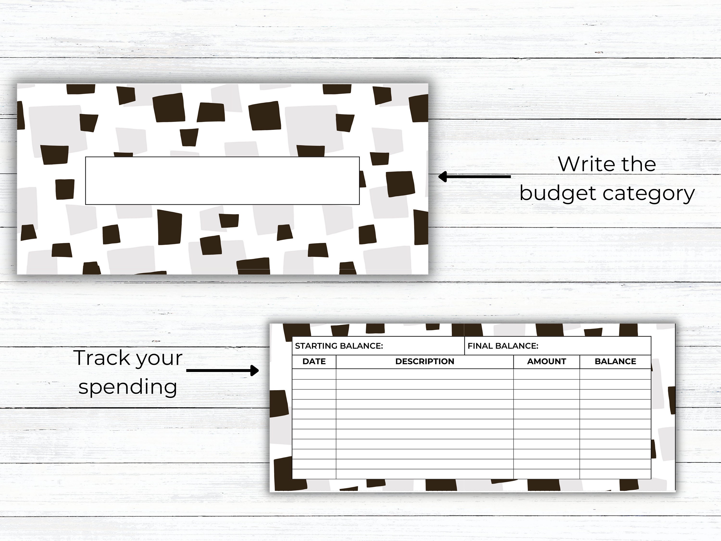 Printable Cash Envelopes With Expense Tracker Cash Envelope - Etsy