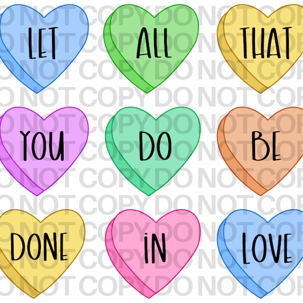 Christian Conversation Hearts Png - Etsy
