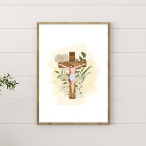 Jesus Christ Watercolor Crucifix | Catholic Wall Art & Gifts | Jesus ...