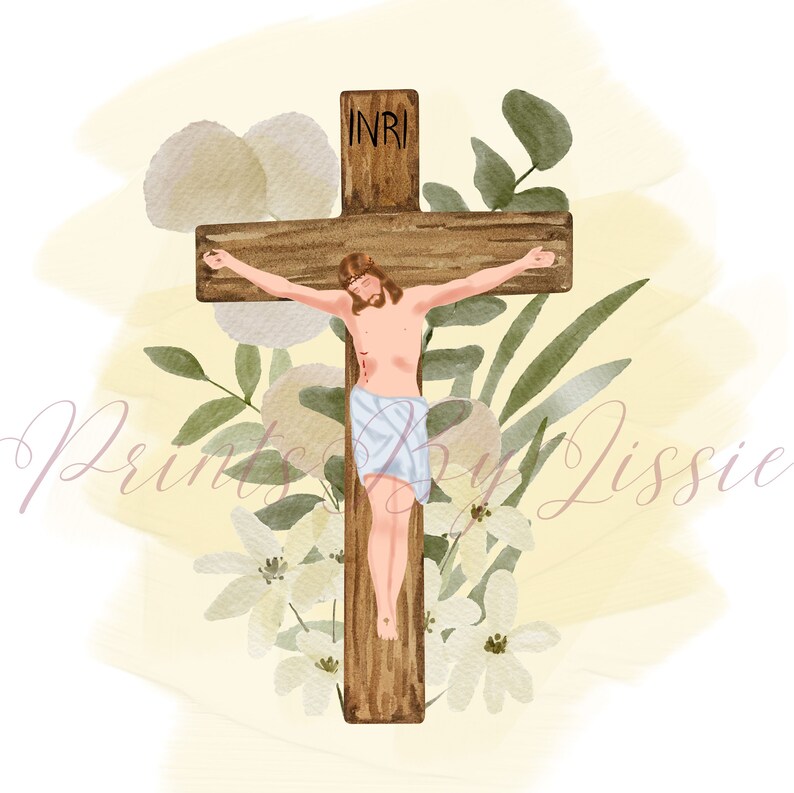 Jesus Christ Watercolor Crucifix | Catholic Wall Art & Gifts | Jesus ...