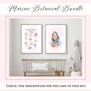 Mary's Virtues | Catholic Art Print | Catholic Gifts for Women ...