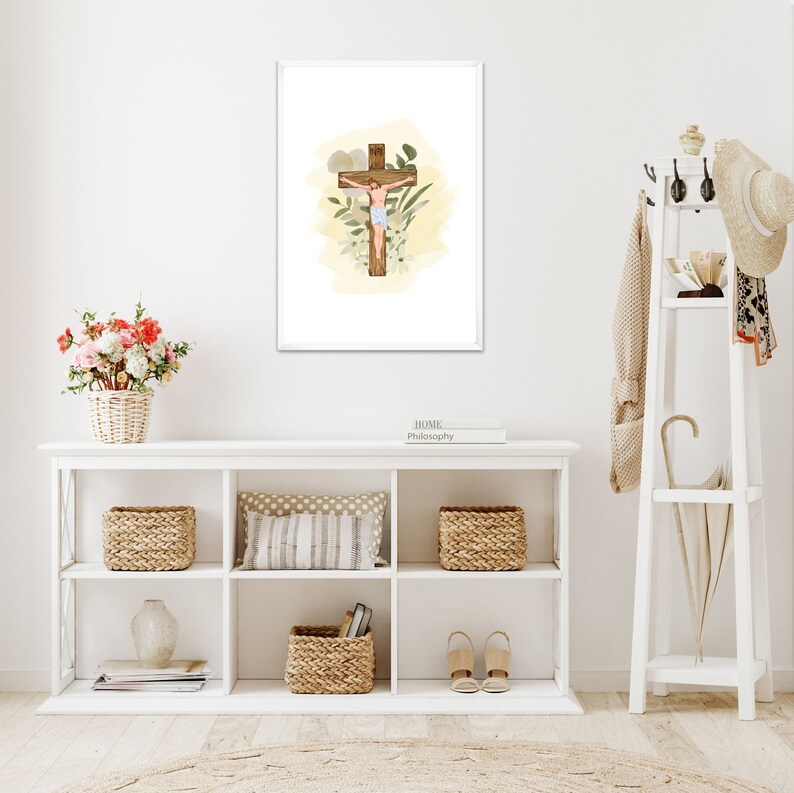 Jesus Christ Watercolor Crucifix | Catholic Wall Art & Gifts | Jesus ...