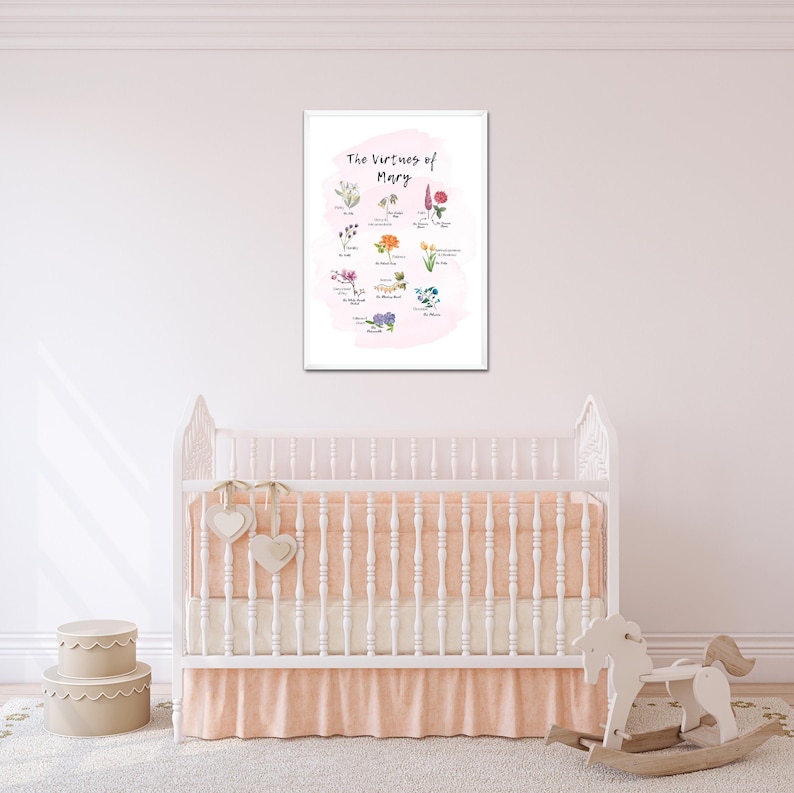 Mary's Virtues | Catholic Art Print | Catholic Gifts for Women ...