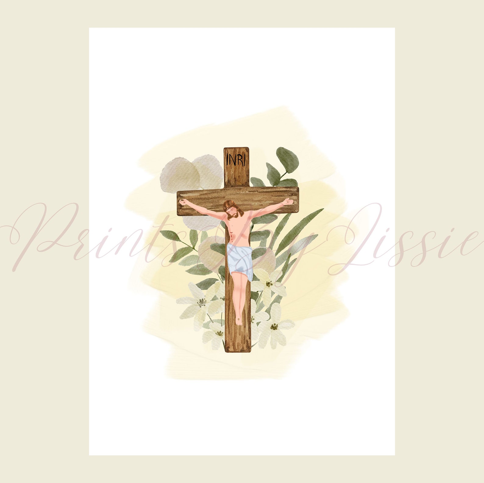 Jesus Christ Watercolor Crucifix | Catholic Wall Art & Gifts | Jesus ...