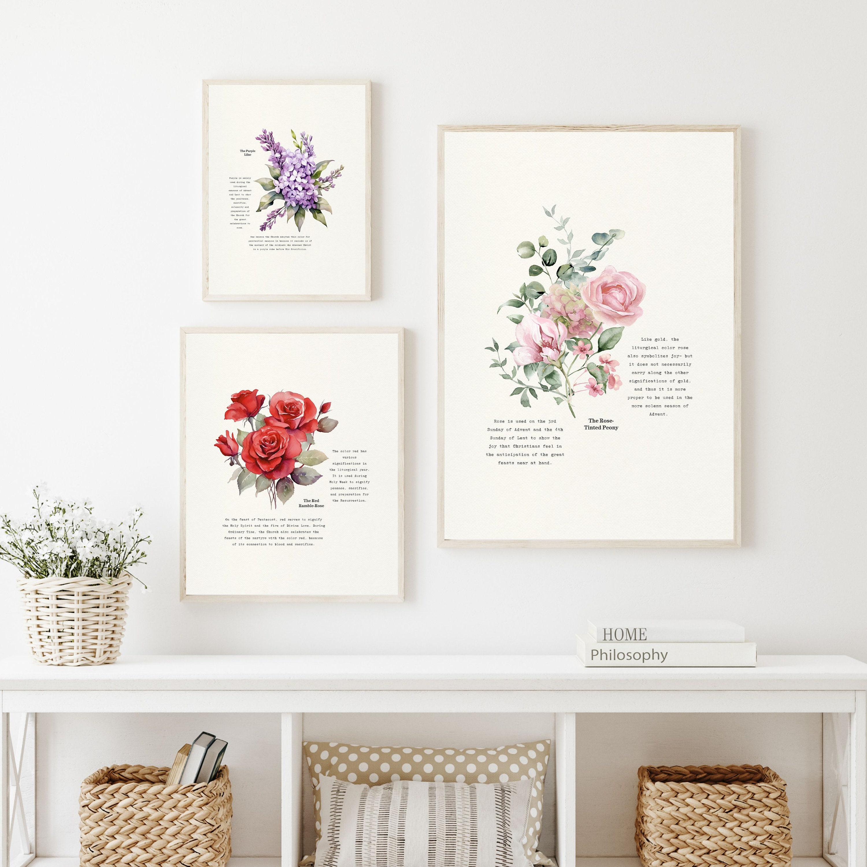 Catholic Wall Art | Catholic Gifts Liturgical Year | Floral Garden Art ...