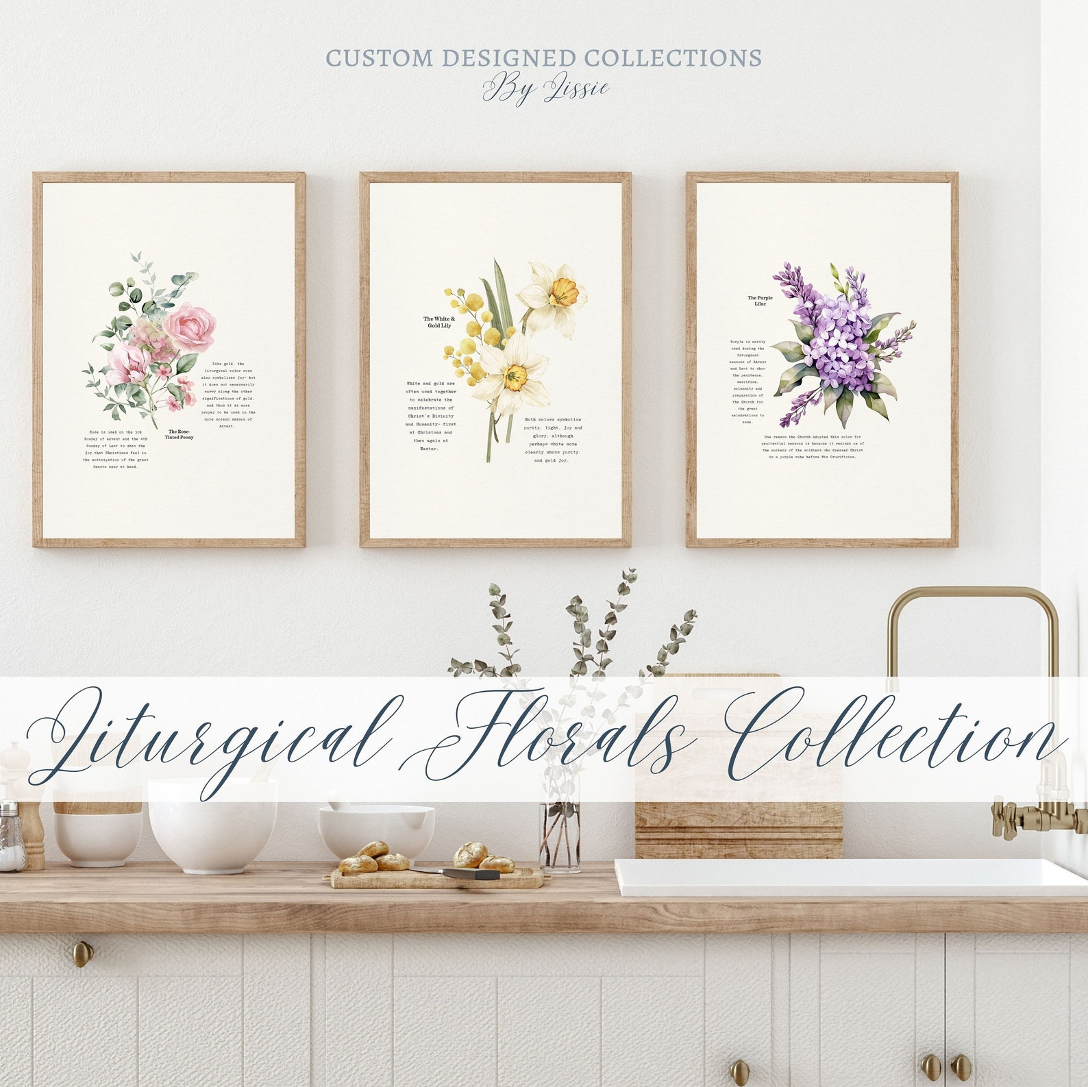 Catholic Wall Art | Catholic Gifts Liturgical Year | Floral Garden Art ...