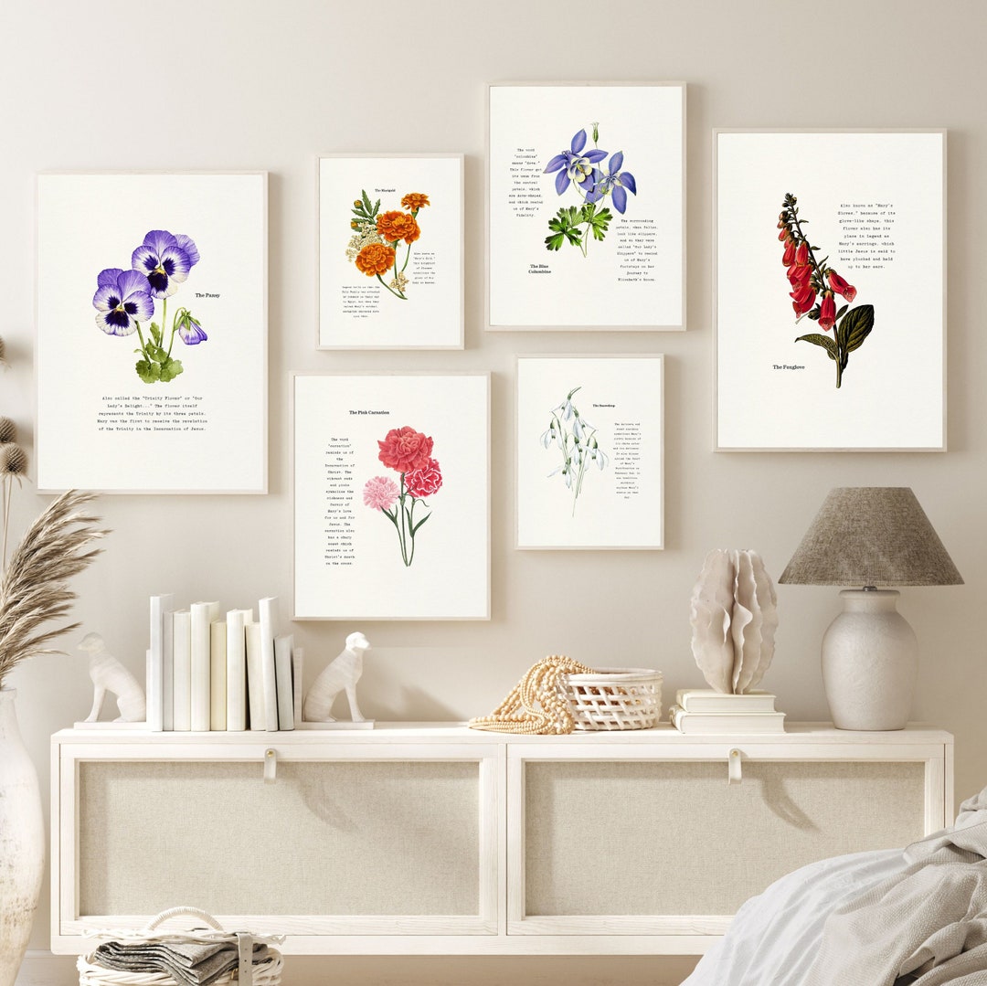 Catholic Wall Art Printable | Catholic Gift Blessed Mother Mary Garden ...