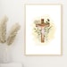 Jesus Christ Watercolor Crucifix Catholic Wall Art & Gifts Jesus ...