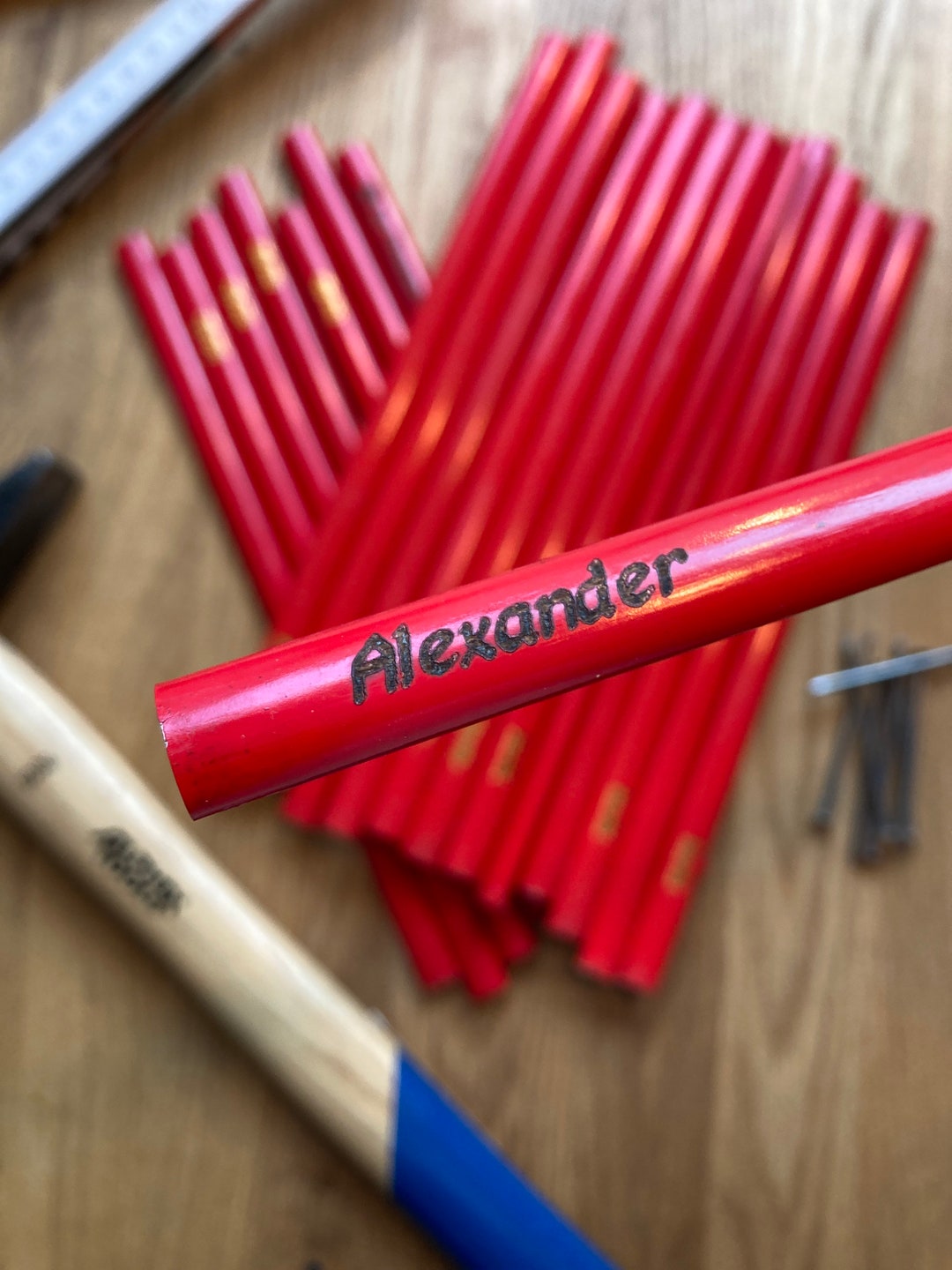 Personalized Carpenter's Pencil, Carpenter's Pencil, Desired Engraving ...