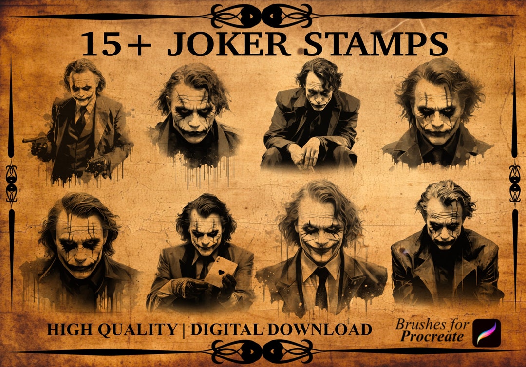 15+ Joker Procreate Brush Stamps - Etsy