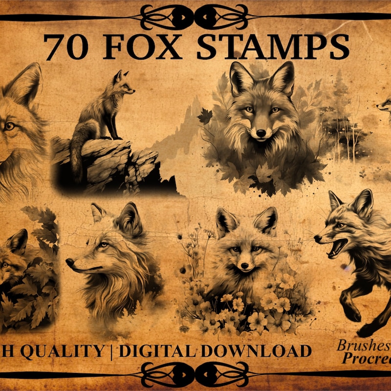 Fox Stamp - Etsy