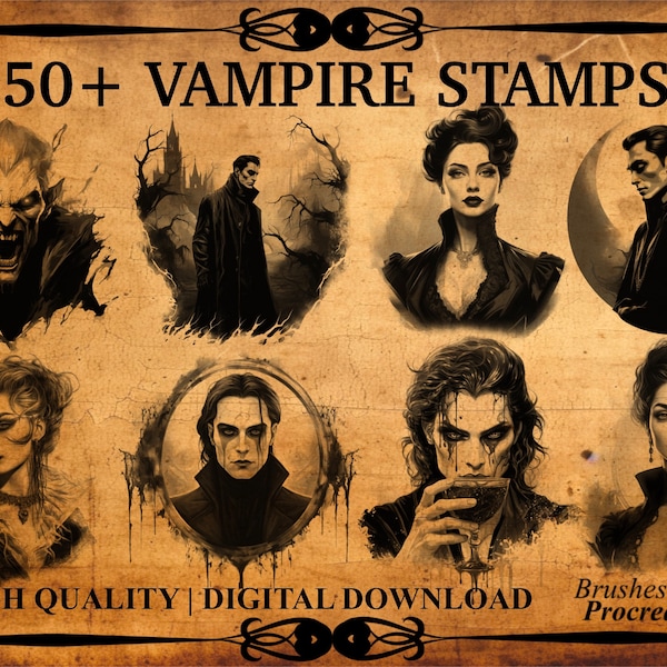 Vampire Stamps - Etsy