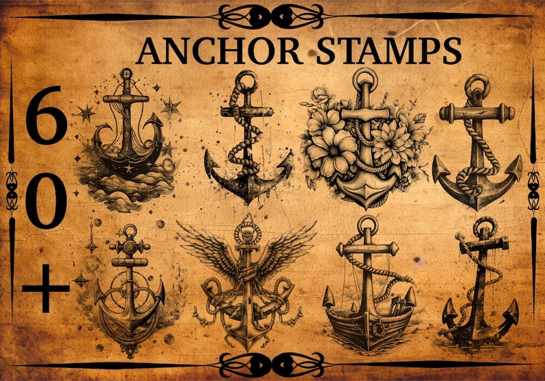 60+ Anchor Procreate Stamp Set - Etsy