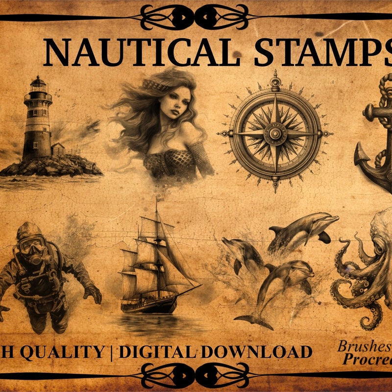 Nautical Stamp - Etsy