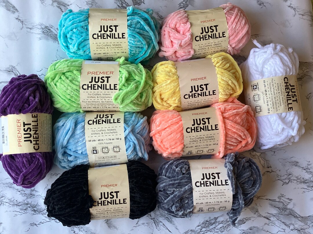 Premier Chenille Yarn - Random Grab Bag FREE SHIP | 3x Skeins of Soft ...