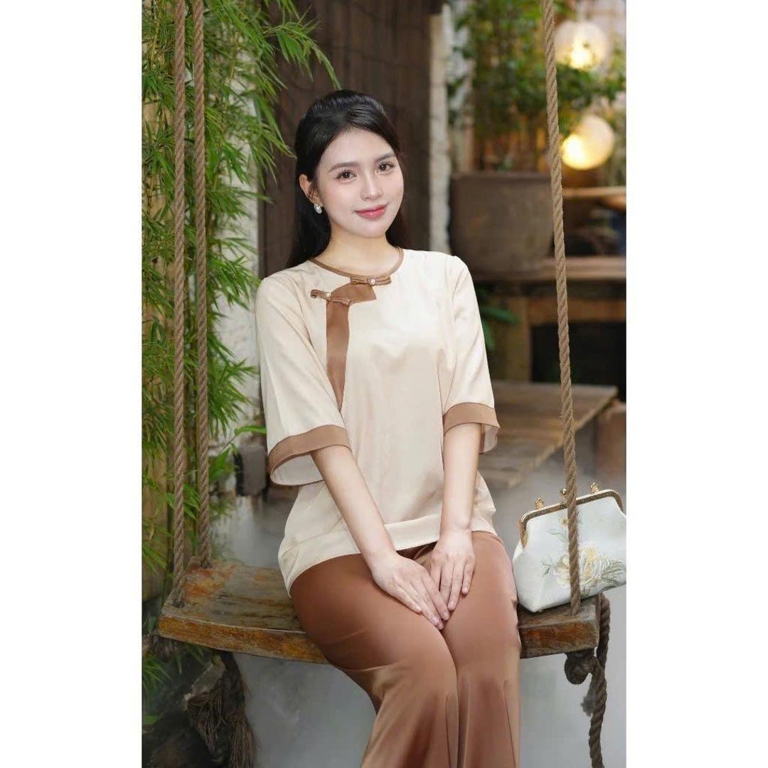 Handmade Silk Áo Dài Bà Ba Set: Vietnamese Traditional Dress,ao Dai Di ...