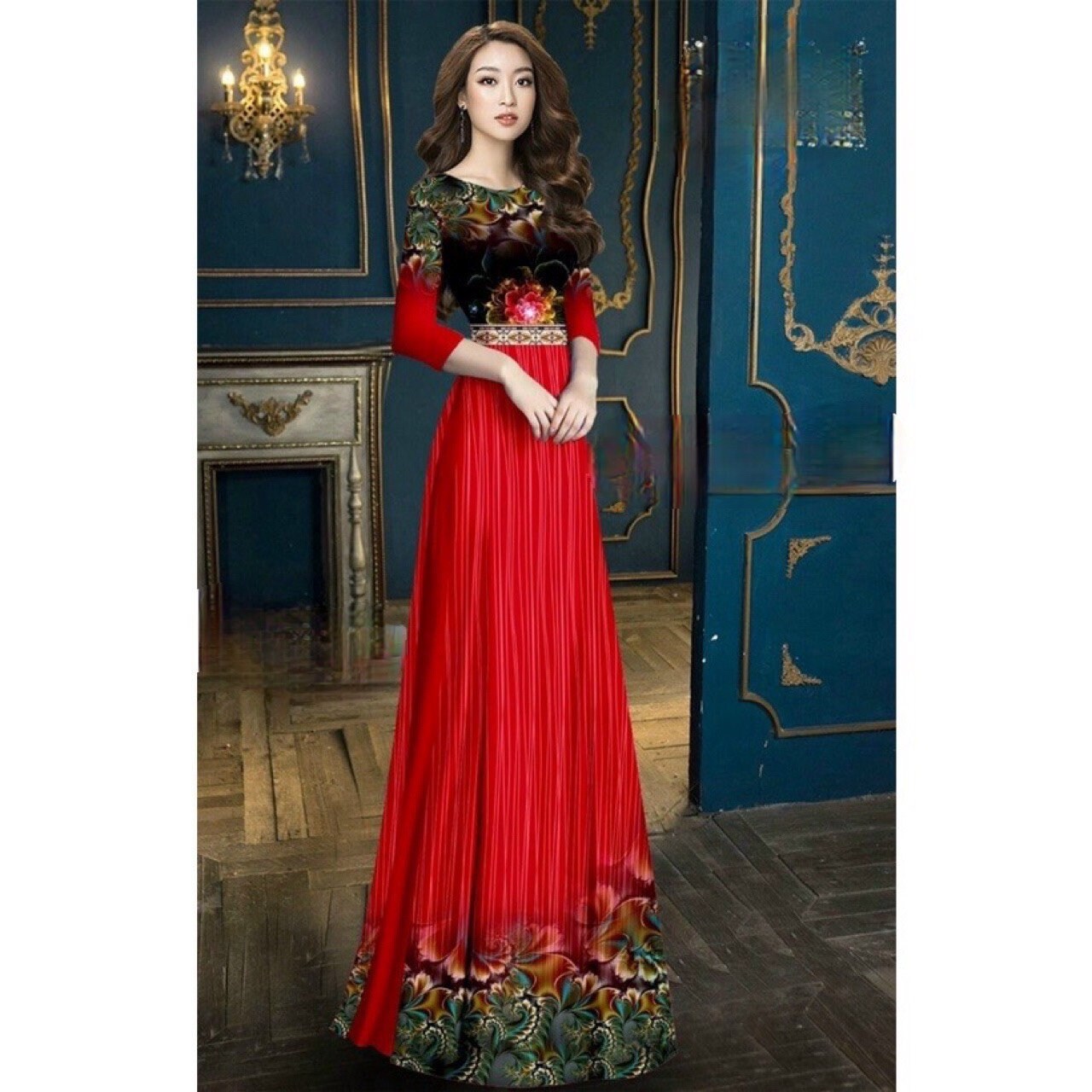 Full Color Vietnamese Ao DaiÁo Dài 3d Hoa Tiet Dep Ao Dai - Etsy Australia