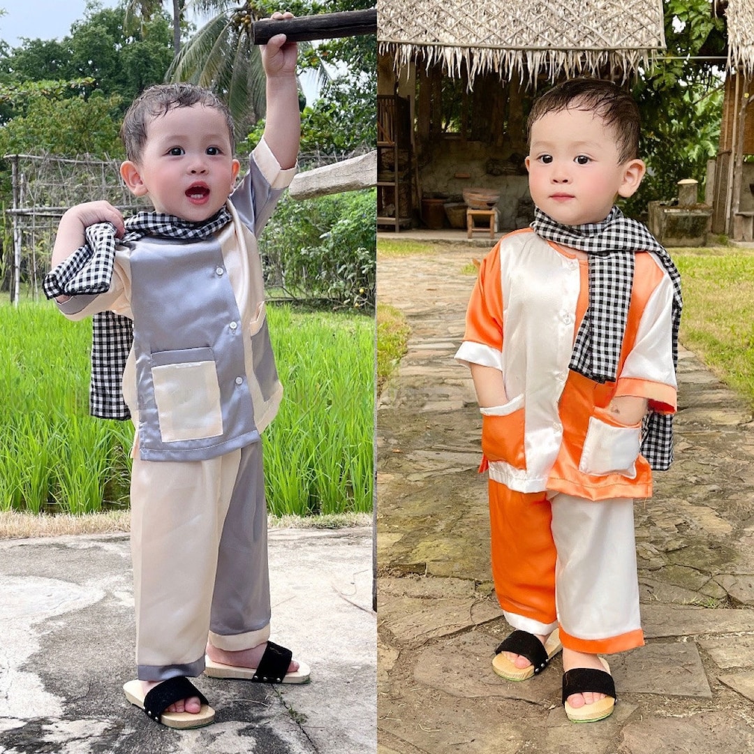 Vietnamese Traditional Ao Dai for Kids,set Áo Dài Trẻ Em ,ao Dai Ba Ba ...
