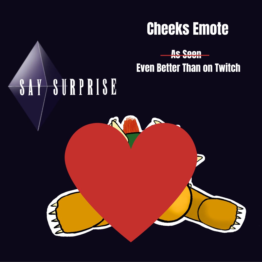 Say Surprise's Cheeks Emote - Etsy