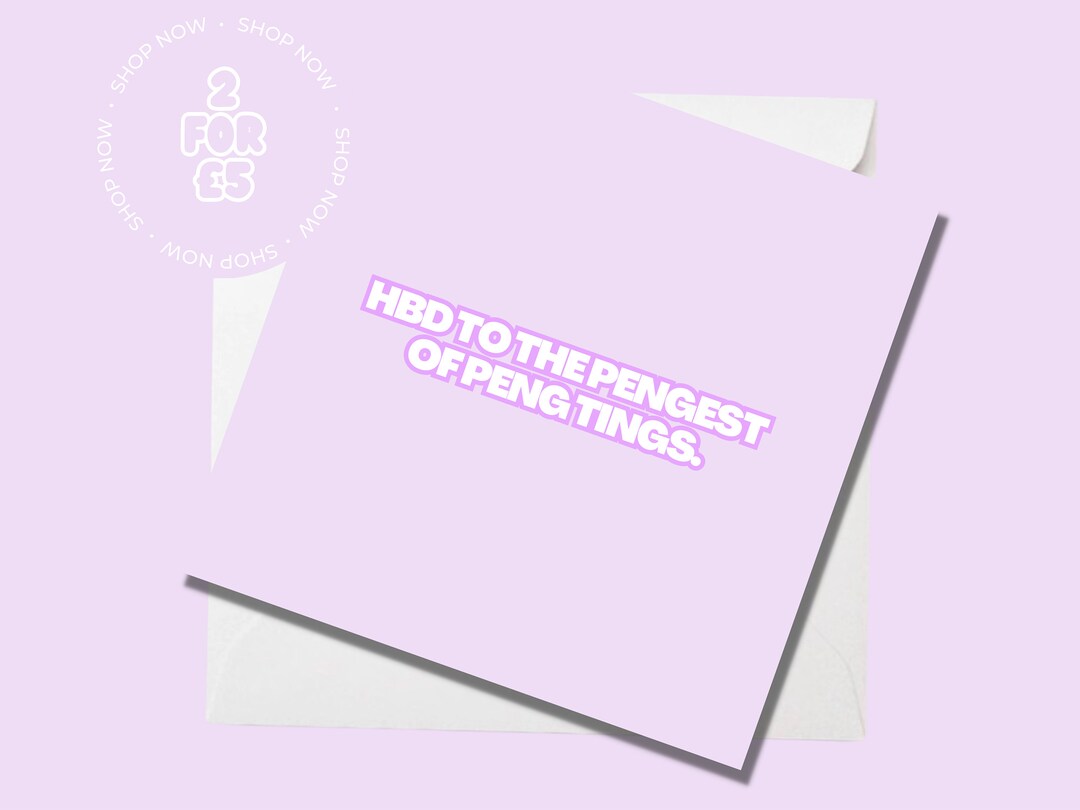 Happy Birthday Peng Ting Card for Her Bestie Friend Sis - Etsy