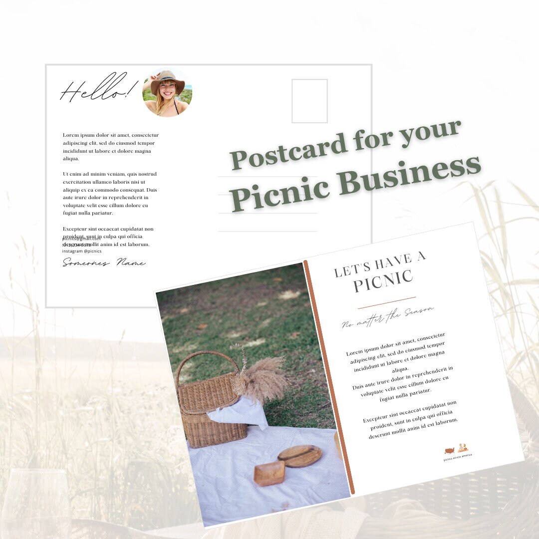 Picnic Business | Introduction Postcard | Luxury Picnic | Digital ...