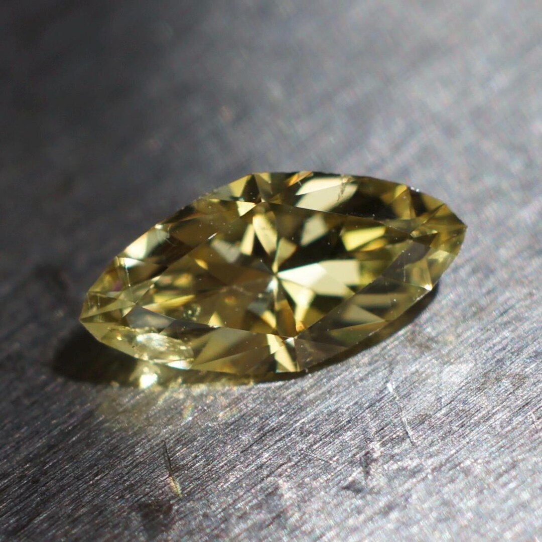 1.2 Carat Chrysoberyl. Lemon Yellow Loose Stone. Precision Cut in a Custom Marquise Design. 10. ...