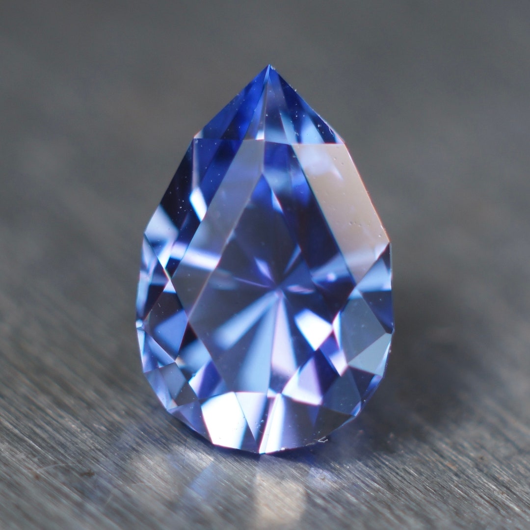1.43 Ct Periwinkle Sapphire. Cornflower Blue Lab Sapphire in a Barion ...