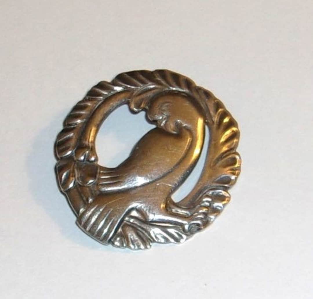 Fantastic Art Nouveau Brux Sterling Silver Bird Brooch / Pin - Etsy