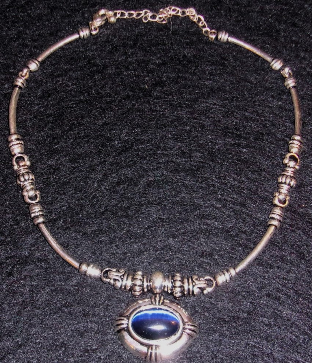 Vintage Signed NR nina Ricci Avon Blue Stone Ornate Choker Necklace - Etsy