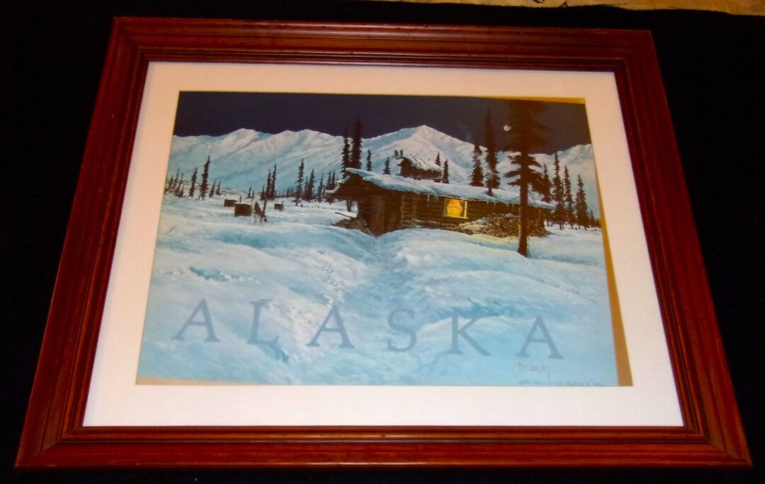 Beautiful Signed Vintage Jon Van Zyle ALASKA Framed Print - Etsy