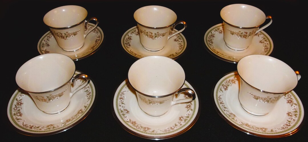 Lenox China fresh Meadow Lot of 6 Cup & Saucer Sets - Etsy