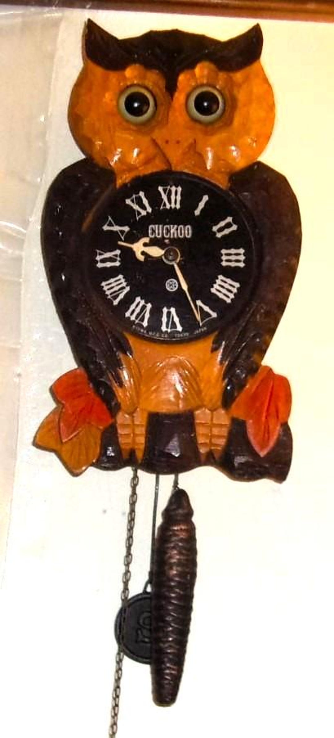 Original 1940's Animated Carved Wood Owl Cuckoo Clock - Kyowa, Japan - Etsy