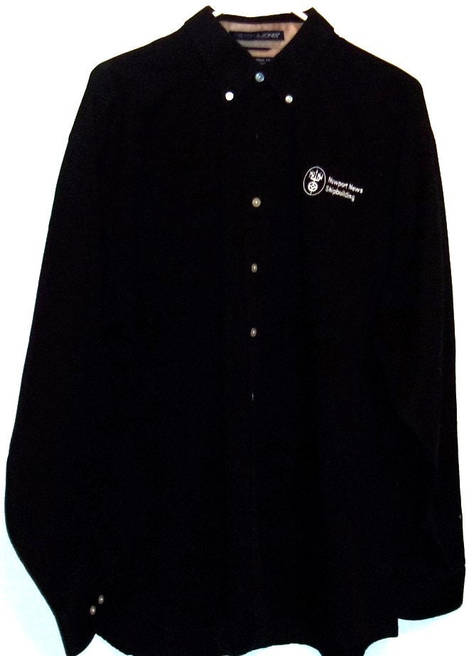 Newport News Shipbuilding 100% Cotton Long Sleeve Shirt W/logo - Etsy