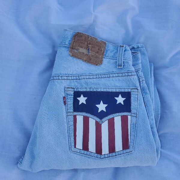 American Flag Denim - Etsy