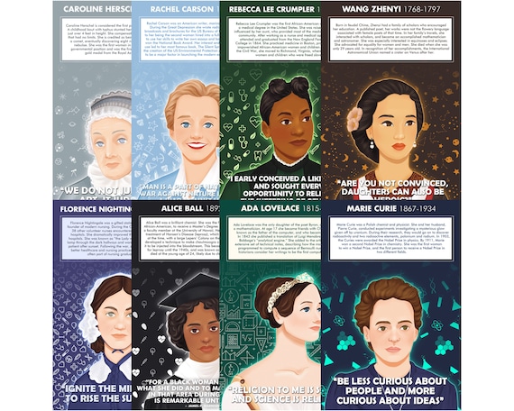 Women in Science Posters 8-pack 12 X 18 High - Etsy