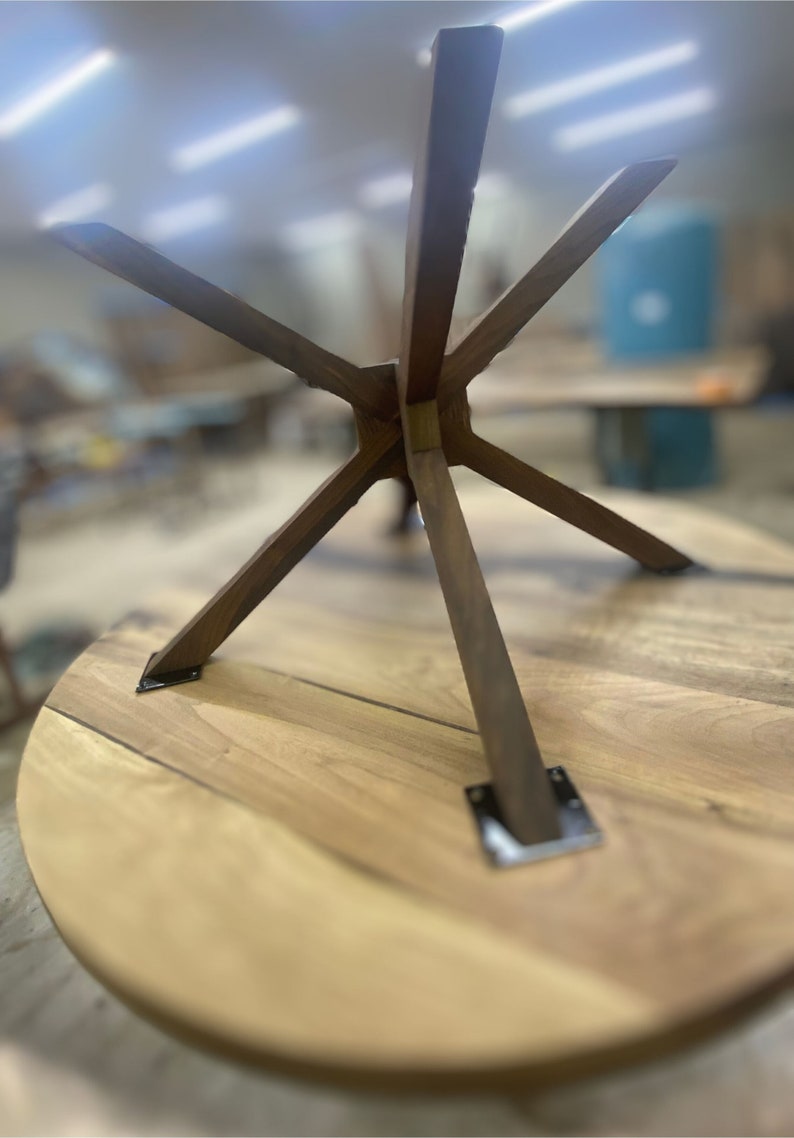 Solid Walnut Wood Trestle Base, Leg for Dining Table, Large Dining ...