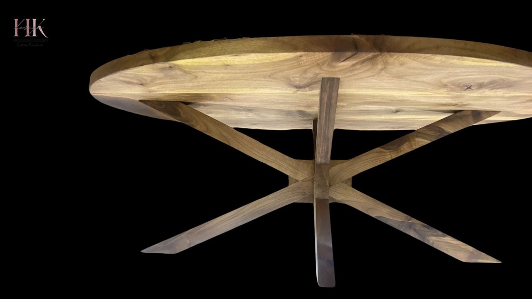 Solid Walnut Wood Trestle Base, Leg for Dining Table, Large Dining ...