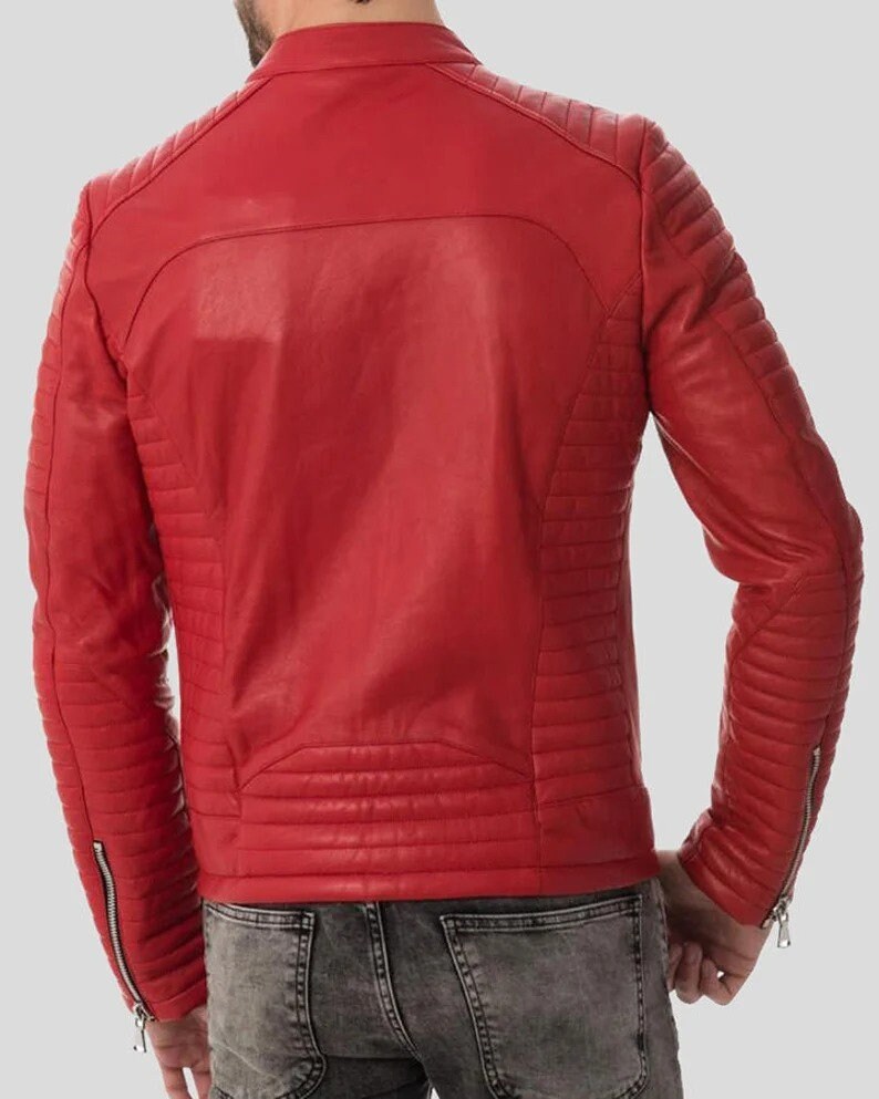 Trimbark Men Leather Jacket Genuine Lambskin Stylish - Etsy